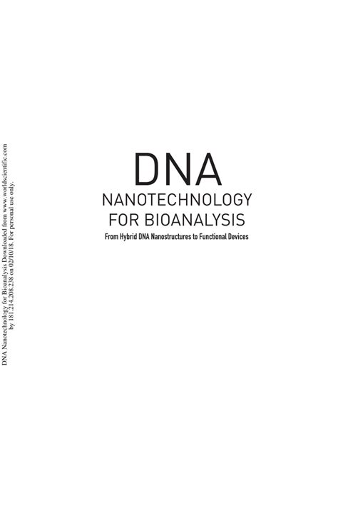 Pdf Front Matter From Hybrid Dna Nanostructures To Functional Devices