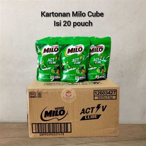 Milo Activ Cube Original 1 Box 20 Pouches Ds Bgr Shopee Malaysia