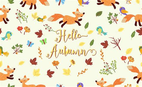 Premium Vector Cute Autumn Pattern