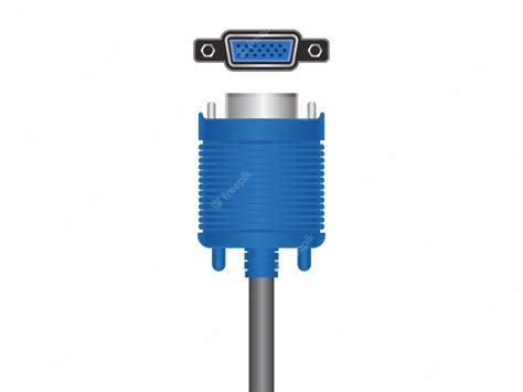 Premium Vector Vga Plug And Connector On White Background