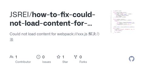 Github Jsreihow To Fix Could Not Load Content For Webpack Could Not Load Content For Webpack