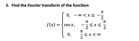 Solved Find The Fourier Transform Of The Function Chegg