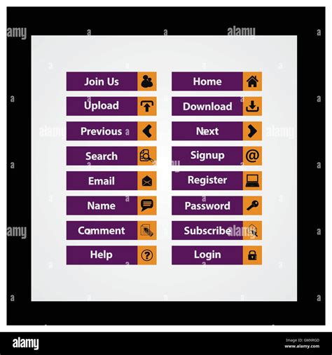 Web Design Buttons Theme Stock Vector Image And Art Alamy