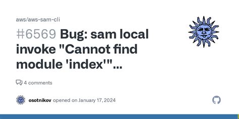 Bug Sam Local Invoke Cannot Find Module Index Happens When