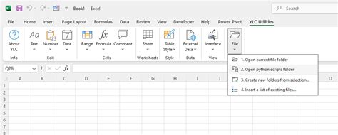 Open The Python Script Folder Utility For Excel