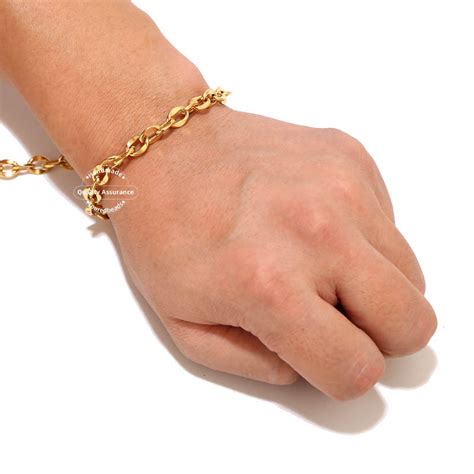 1 метър от неръждаема стомана 7 мм ширина Златни роло кабелни вериги Плоска верига за устни