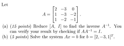 solved let 2 3 0 a 1 3 2 1 2 1 a 15 points reduce