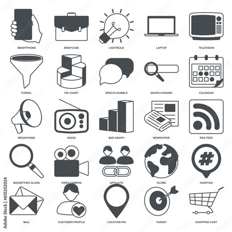 A Comprehensive Collection Of Visually Appealing And Versatile Vector Icons That Represent