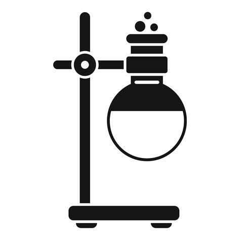 Chemical Flask Bubbling On Support Stand Icon 49780644 Vector Art At Vecteezy