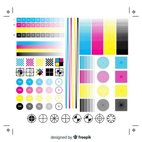 Free Download Cmyk Calibration Element Collection Vector Free Cmyk