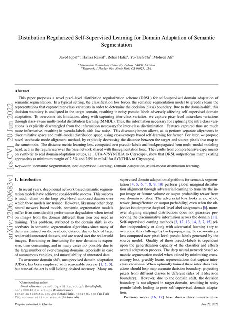 pdf distribution regularized self supervised learning for domain