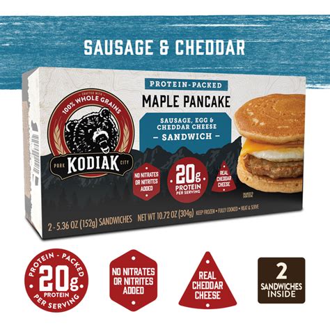Sausage And Cheddar Cheese Breakfast Sandwich Kodiak®