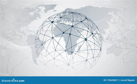Global Networking And Cloud Computing Design Concept With Globe And