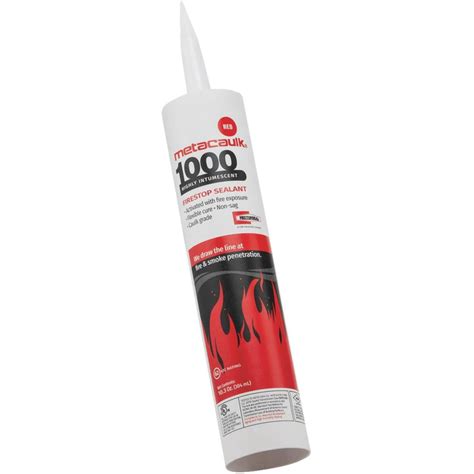 Metacaulk 1000 Red 103 Oz Intumescent Firestop Sealant Doublehardware
