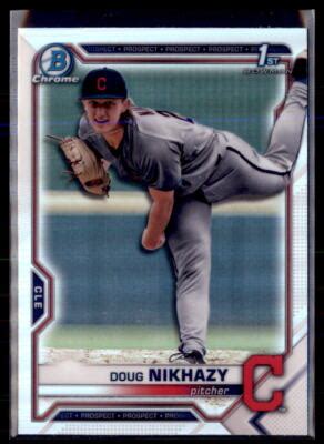 2021 Bowman Draft Chrome Refractor Doug Nikhazy Cleveland Indians Bdc