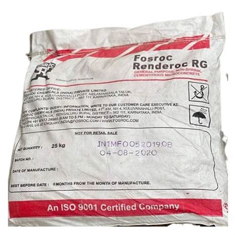 Fosroc Renderoc Rg Packaging Size 25 Kg At Best Price In Zirakpur Id 26050662473