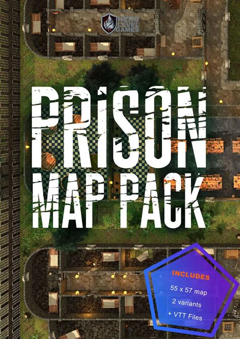 Detailed Prison Map Pack Hero Level Games Drivethrurpg