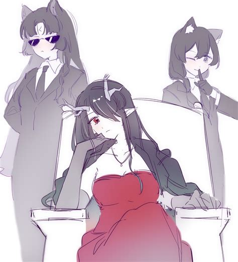 Dusk Saga And Dawn Arknights Drawn By Kemono Fukanasumi Danbooru