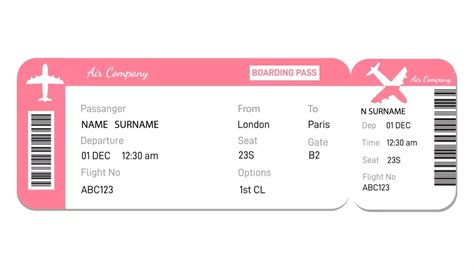 Set Airline Boarding Pass Tickets Royalty Free Vector Image Boarding