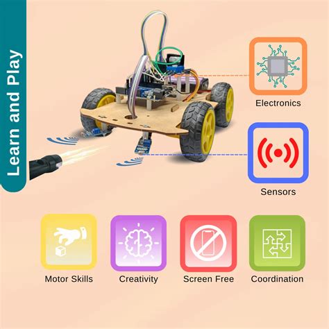 PotliBABA WD Light Follower Robotics Kits Science Kits For All Motor Arduino Uno Switch