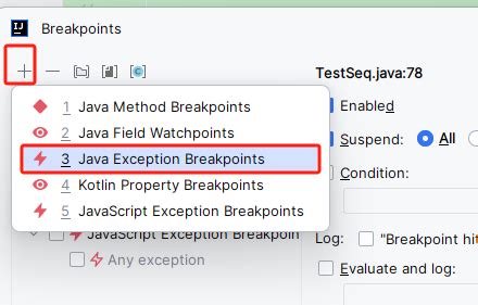 IDEA idea条件 异常DEBUG Conditional Breakpoint Exception Breakpoint 条件表达式EvaluateExpression