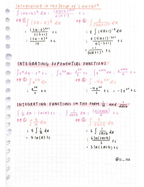 Solution Igcse 0606 Integration Notes Studypool