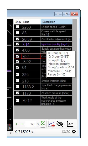 Plot Legend Table Settings LogView