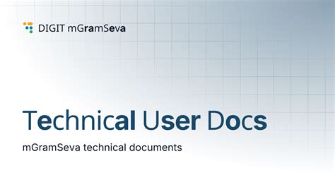 Technical User Docs Digit Mgramseva Technical User Docs Digit Mgramseva