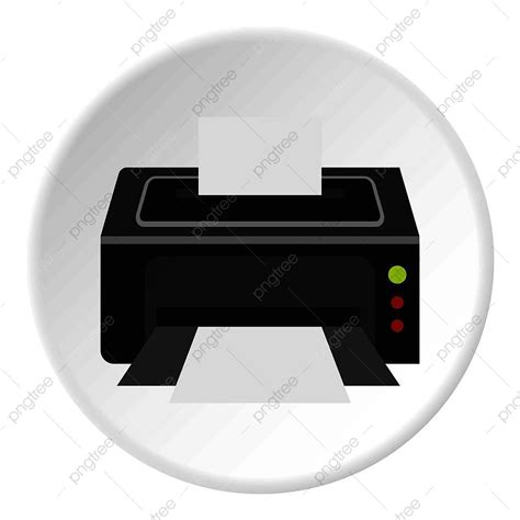 Printer Illustration Vector Art Png Printer Icon In Flat Circle