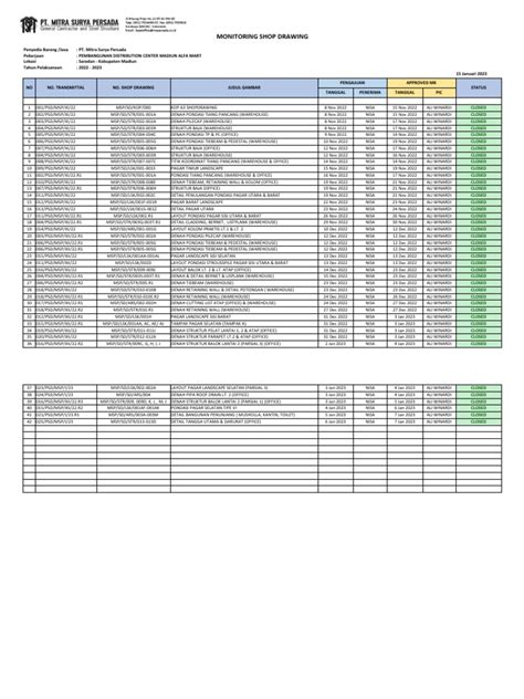 Monitoring Shop Drawing Pdf