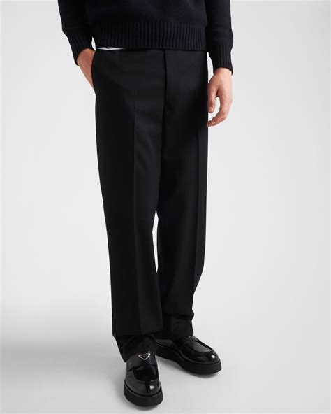 Prada Brushed Leather Loafers Black Leather Loafers Dress Shoes