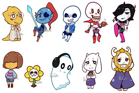 Undertale Characters By Papercactus On Deviantart
