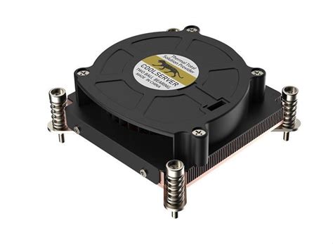 China Customized Copper Skived Fin Heat Sink With Cooling Fan 1u Server