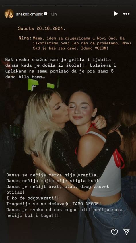 Ana Kokić O Tragediji U Novom Sadu Uplašena I Uplakana