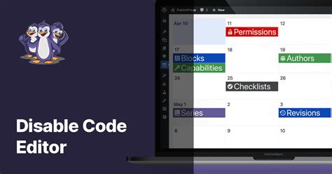 Disable Code Editor PublishPress
