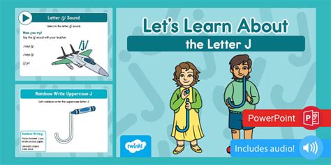 Alphabet Lets Learn About The Letter J Powerpoint For Prek K