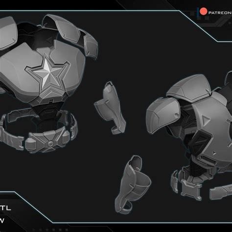 🪖 Captain America Full Body Armor・ 3d File For 3d Printing・cults