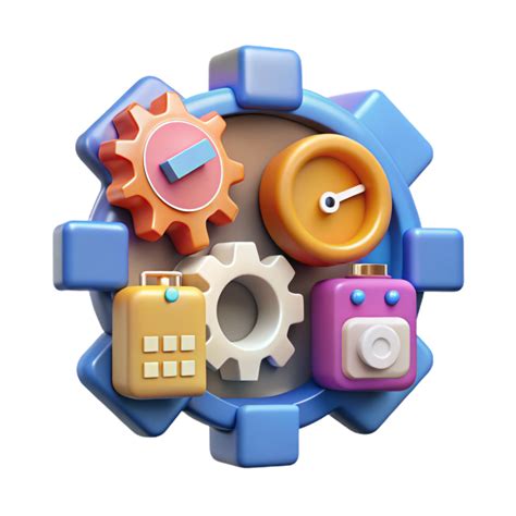 Interconnected System Gears Efficiency Productivity And Technology