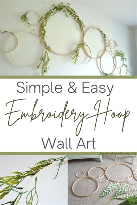 Simple And Easy Embroidery Hoop Wall Art The Stonybrook House