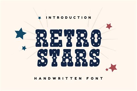 Retro Stars Font Door Nun Sukhwan · Creative Fabrica