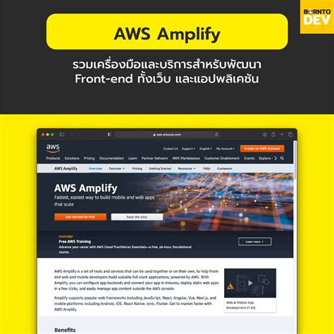Borntodev 🔧 Aws Amplify รวมเครื่องมือและบริการสำหรับพัฒนา Front End ทั้งเว็บ และแอปพลิเคชัน