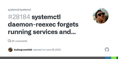 Systemctl Daemon Reexec Forgets Running Services And Tries To Restart All Services · Issue