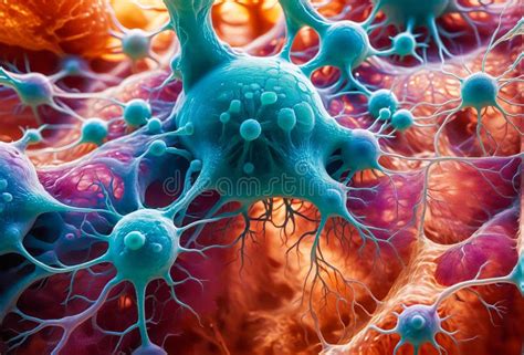 Under The Microscope Cell Structures Stock Illustration Illustration