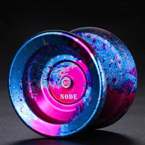 悠悠球铝合金男孩溜溜球yoyo球儿童动漫玩具男孩玩具y01 极光蓝虎窝淘