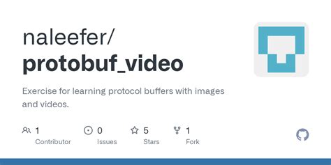 GitHub Naleefer Protobuf Video Exercise For Learning Protocol Buffers With Images And Videos