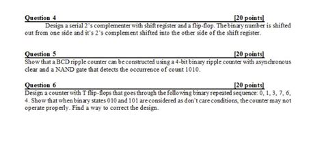 Solved Question Points Design A Serial S Chegg Com