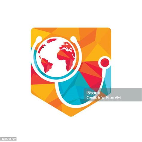 세계 케어 벡터 로고 템플릿 글로브 사인 및 청진기 의사 벡터 로고 디자인 템플릿 4월에 대한 스톡 벡터 아트 및 기타 이미지 4월 개념 개념과 주제 Istock