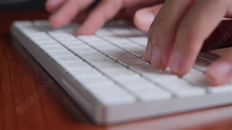 Corner Button Close Up Keyboard Powerpoint Background For Free Download