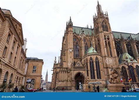 Metz Cathedral Or The Cathedral Of Saint Stephen In Metz France