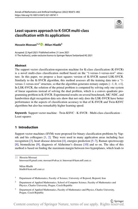 Least Squares Approach To K Svcr Multi Class Classification With Its